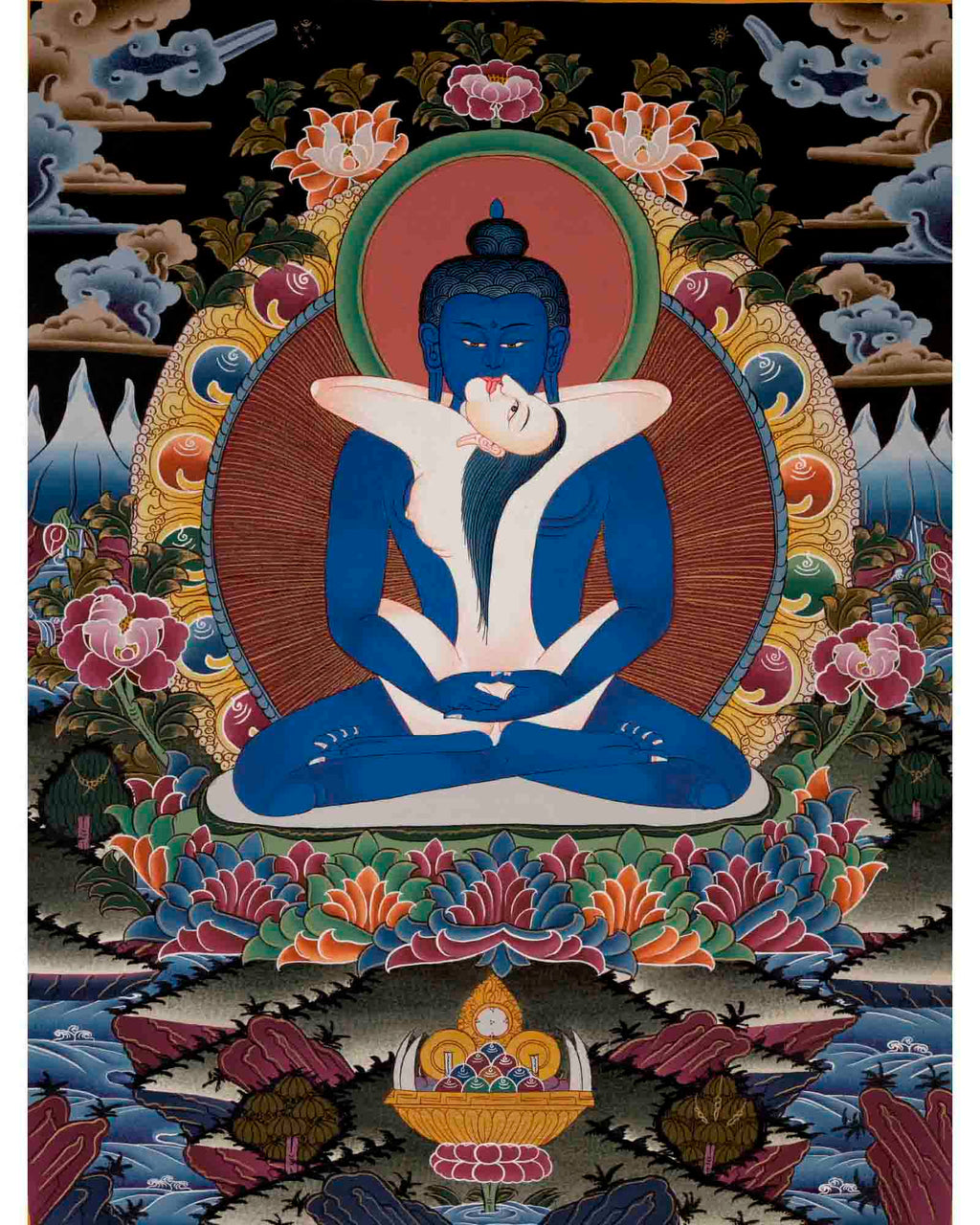 Samantabhadra With Consort | Traditional Art | Wall Decors