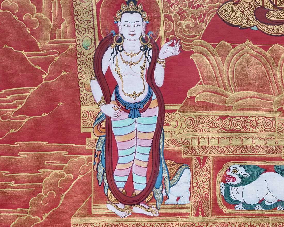 12 Deeds of Shakyamuni Buddha | Thangka | Buddha Thangka Print