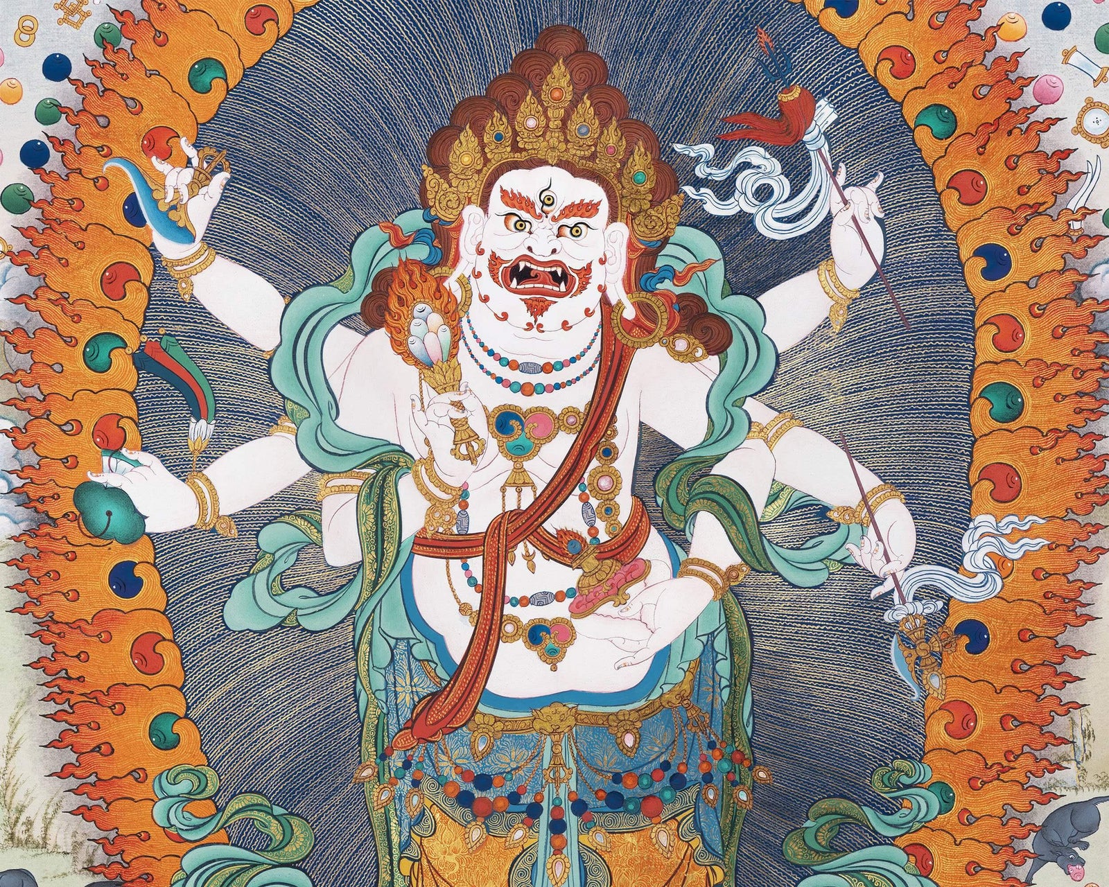 Mahakala | White Mahakala | Tibetan thangka Painting